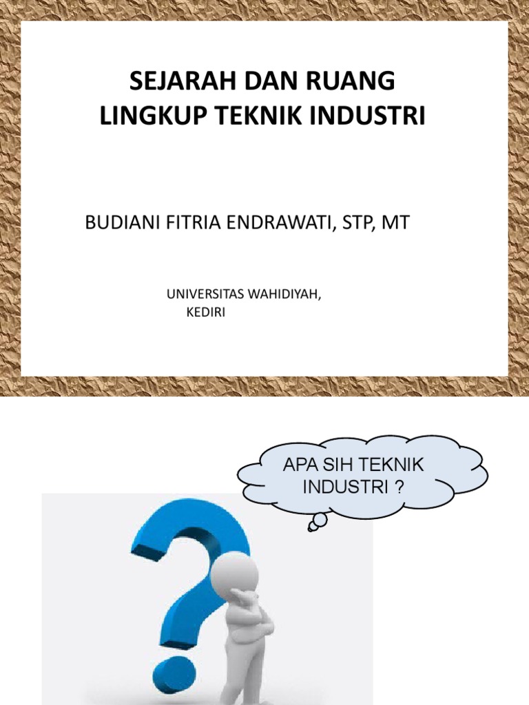 1 - Sejarah Dan Ruang Lingkup Teknik Industri | PDF | Industrial ...
