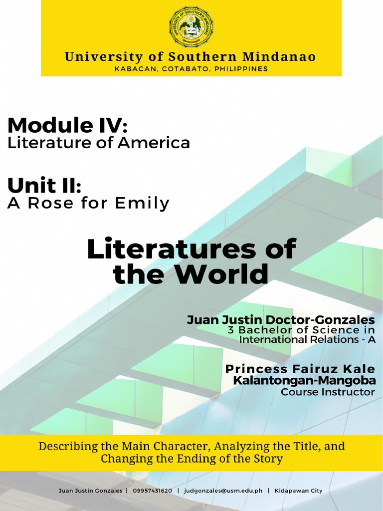 "A Rose for Emily" Analysis & Rewrite | PDF | Classics