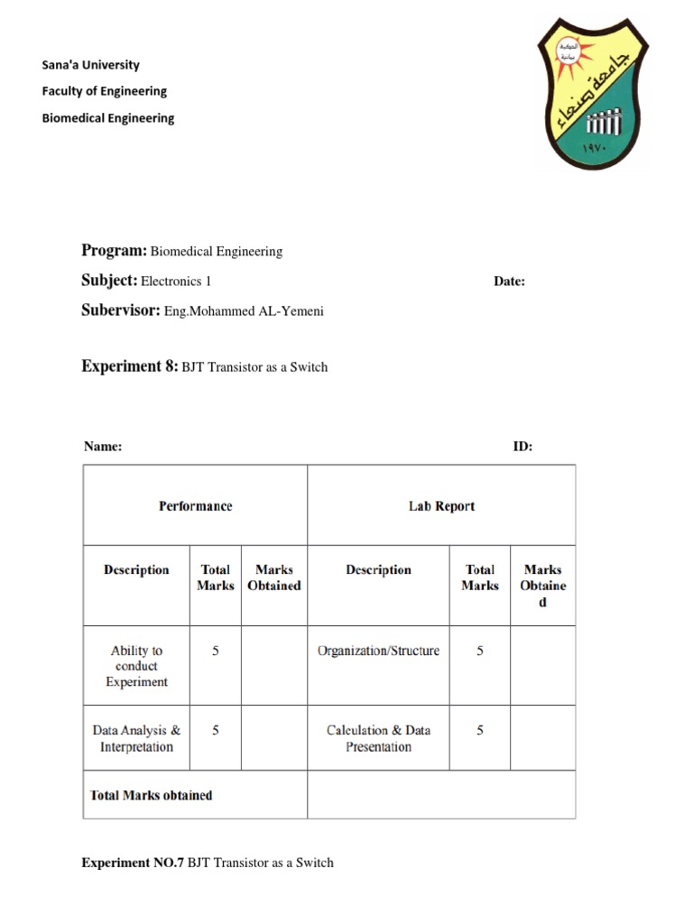 BJT Transistor As A Switch | PDF | Bipolar Junction Transistor | Transistor