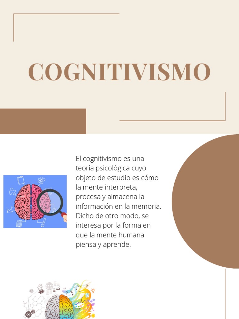 El Cognitivismo | PDF | Psicología cognitiva | Sicología