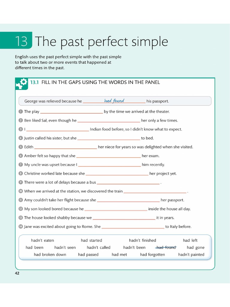 Past Perfect - Practice | PDF