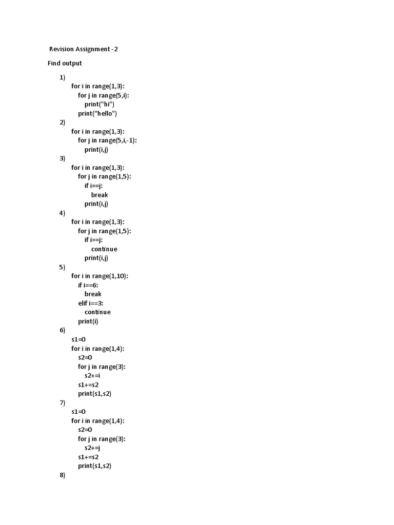 C Programming For Loop Examples Pdf