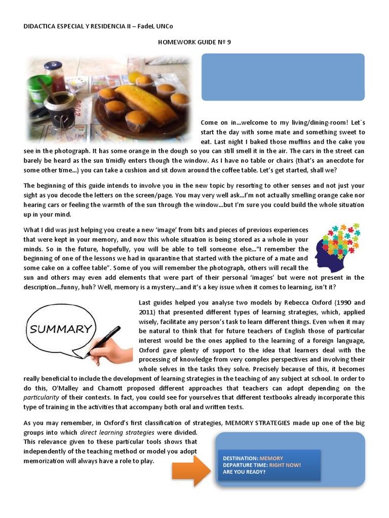 Homework Guide Nº9 Memory | PDF