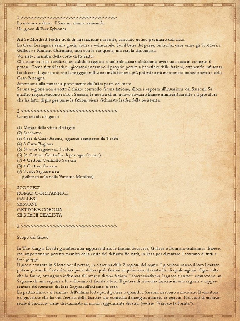 Tkid Italian Rules | PDF