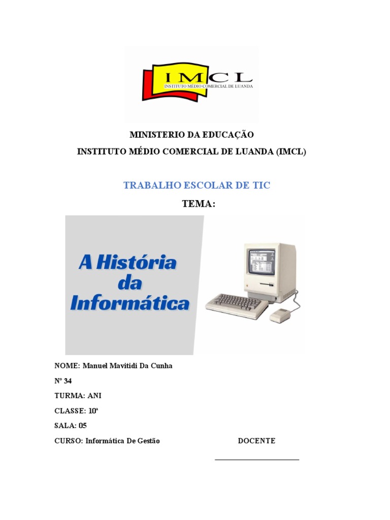 Capa de Trabalho de Tic | PDF