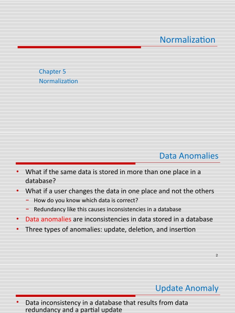 Chapter 05 Normalization Pdf