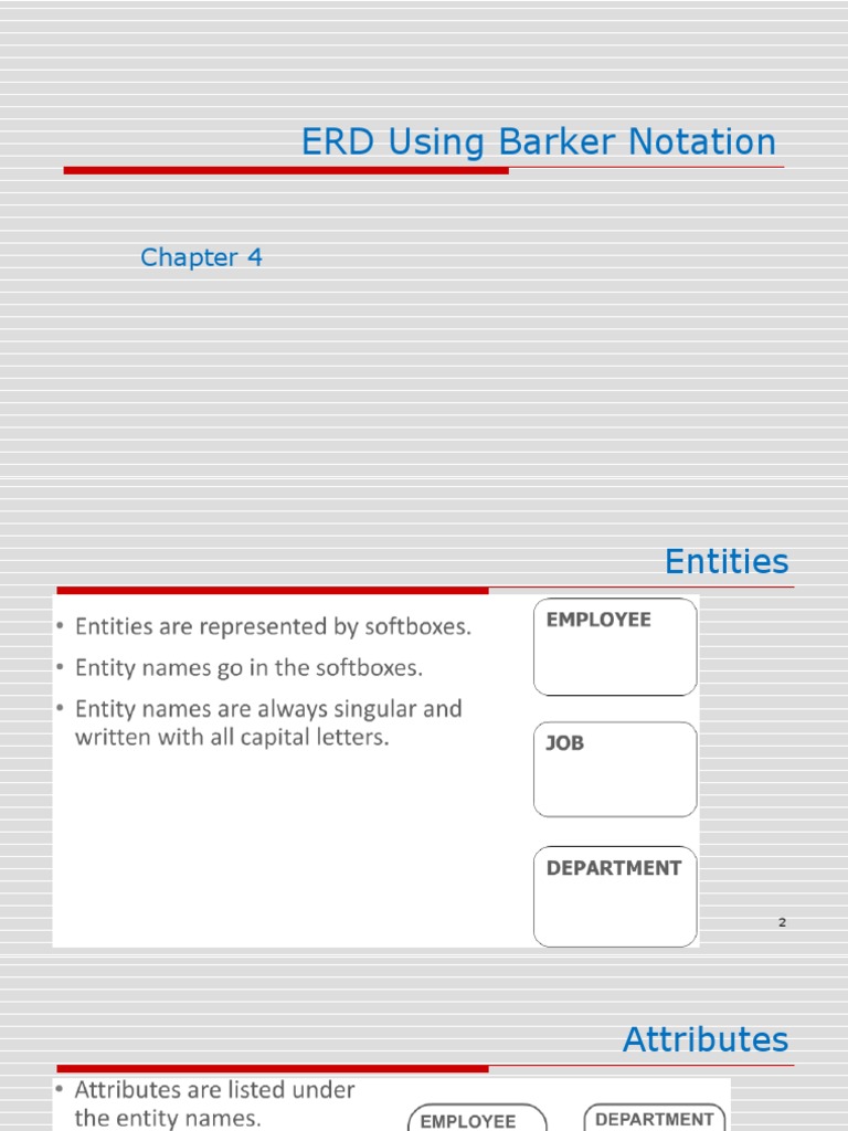 Chapter 04-1 ERD Using Barker Notation | PDF