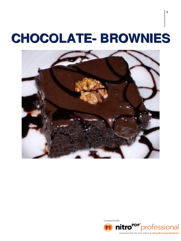 Recetas Variadas de Brownies Deliciosos | PDF | Postres | Chocolate