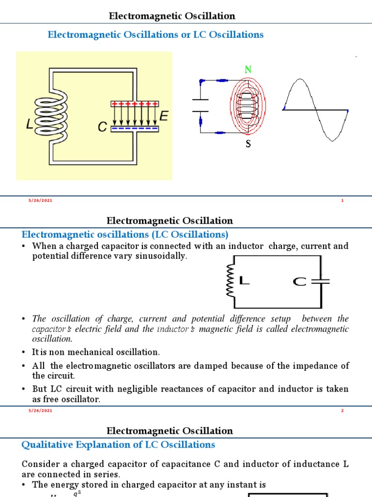 Electromagnetic Oscillation | PDF | Inductor | Capacitor