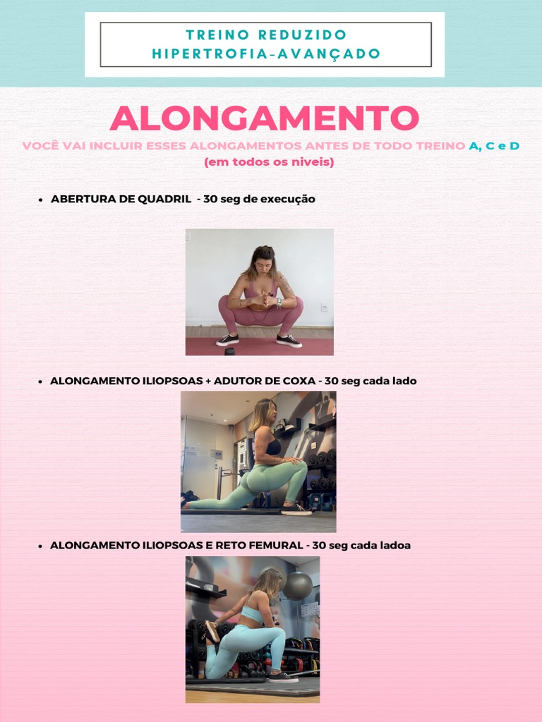 Treino Reduzido Hipertrofia Avan Ado Dezembro | PDF