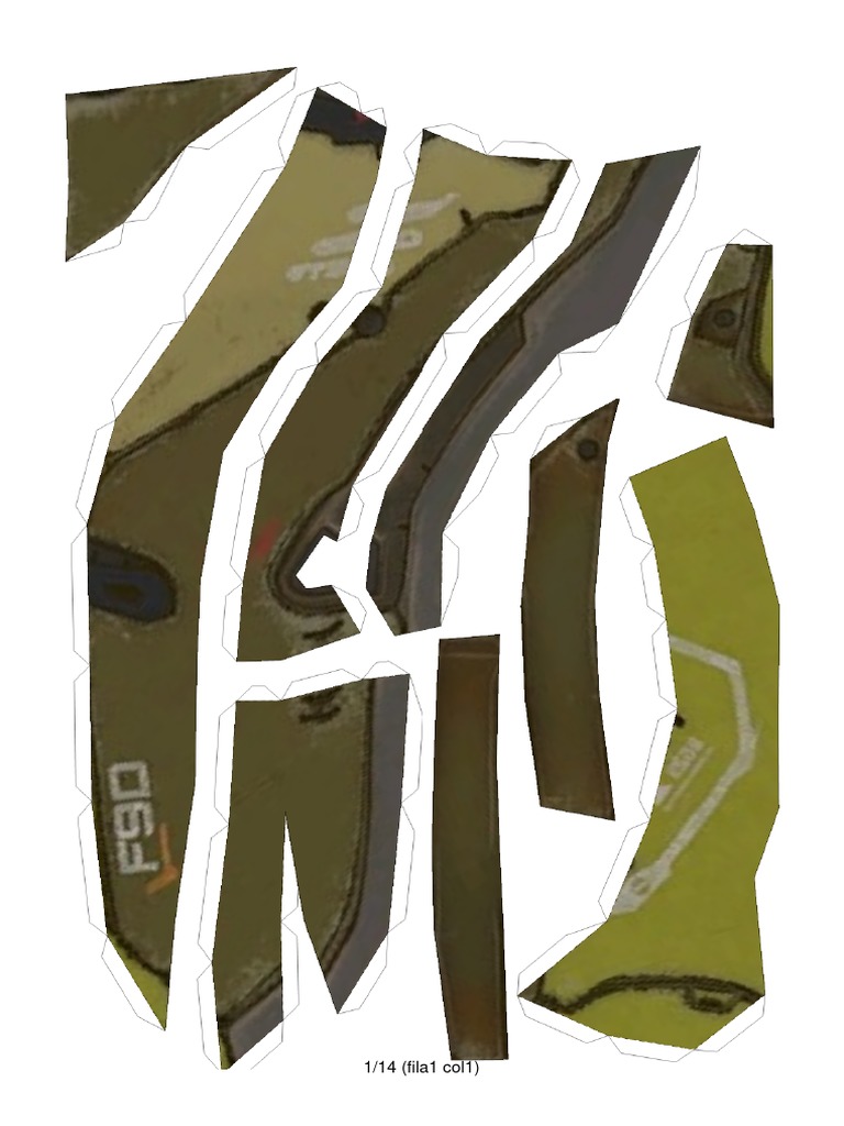Plantilla Casco Doom Slayer Papercraft | PDF | Ciencia y matemáticas