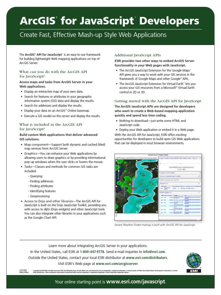 Arcgis For Javascript Developers | PDF | Arc Gis | Esri
