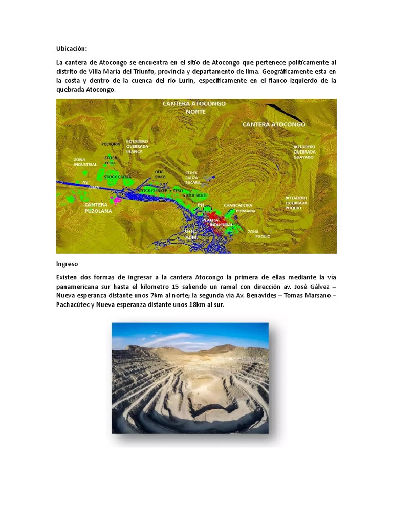 Cantera Atocongo - Ubicacion | PDF