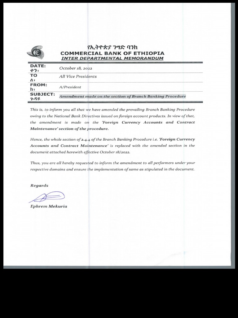 Branch Banking Procedure | PDF