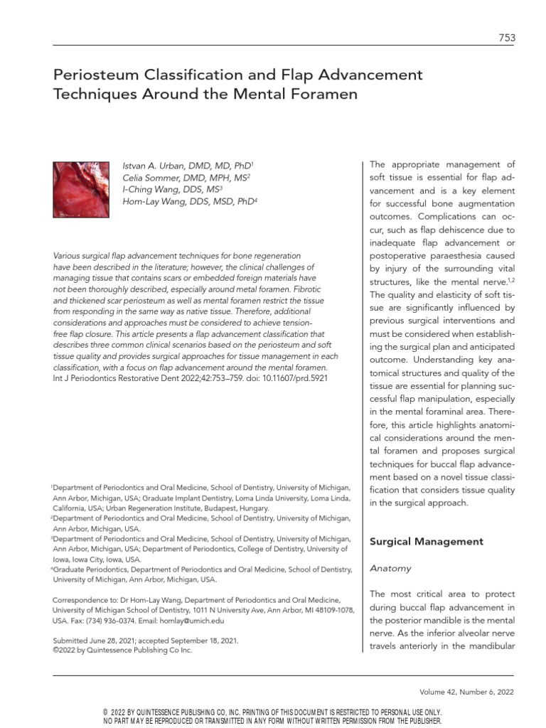 Periosteum Classification and Flap Advancement | PDF | Scar ...