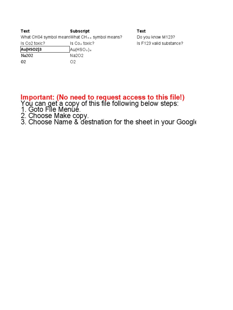 Subscripts and Superscripts For Google Forms | PDF | Technology ...
