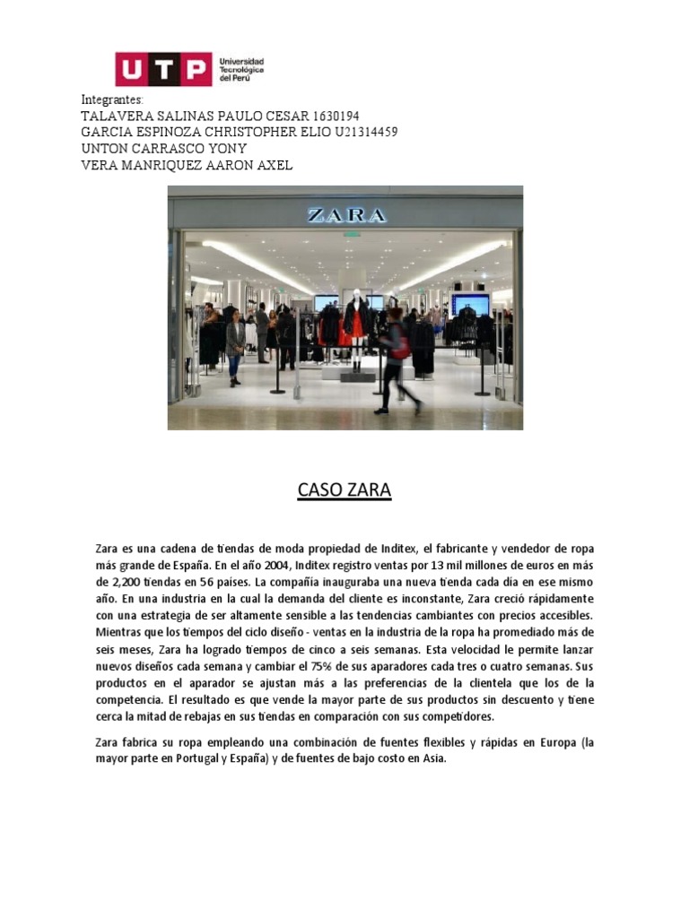 Estrategia de Suministro de Zara | PDF