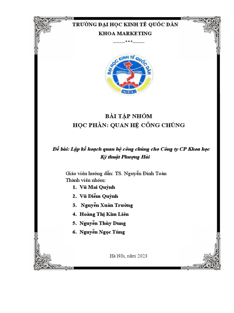 QHCC - Nhóm 2 Final | PDF