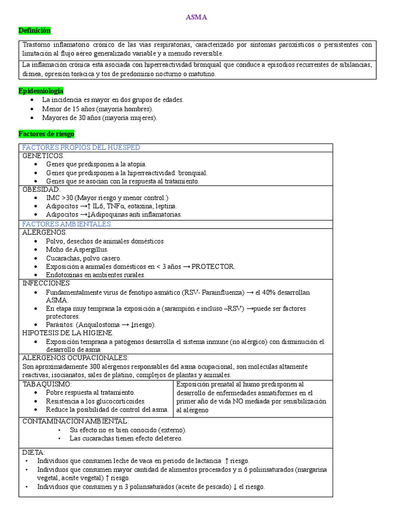 ASMA | Descargar gratis PDF | Asma | Medicina CLINICA