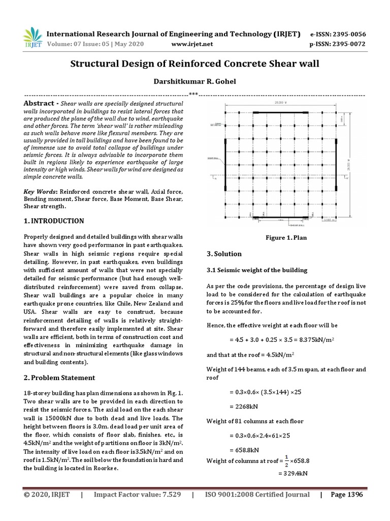 Shear Wall | PDF | Earthquake Engineering | Reinforced Concrete