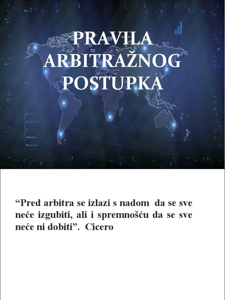 Pravila Arbitraznog Postupka | PDF
