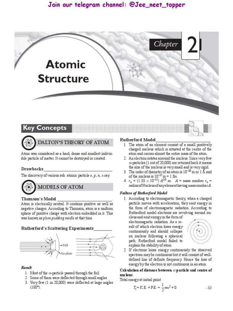 Atomic Structure | Download Free PDF | Atomic Orbital | Atoms Atomic Structure | Download Free PDF | Atomic Orbital | Atoms