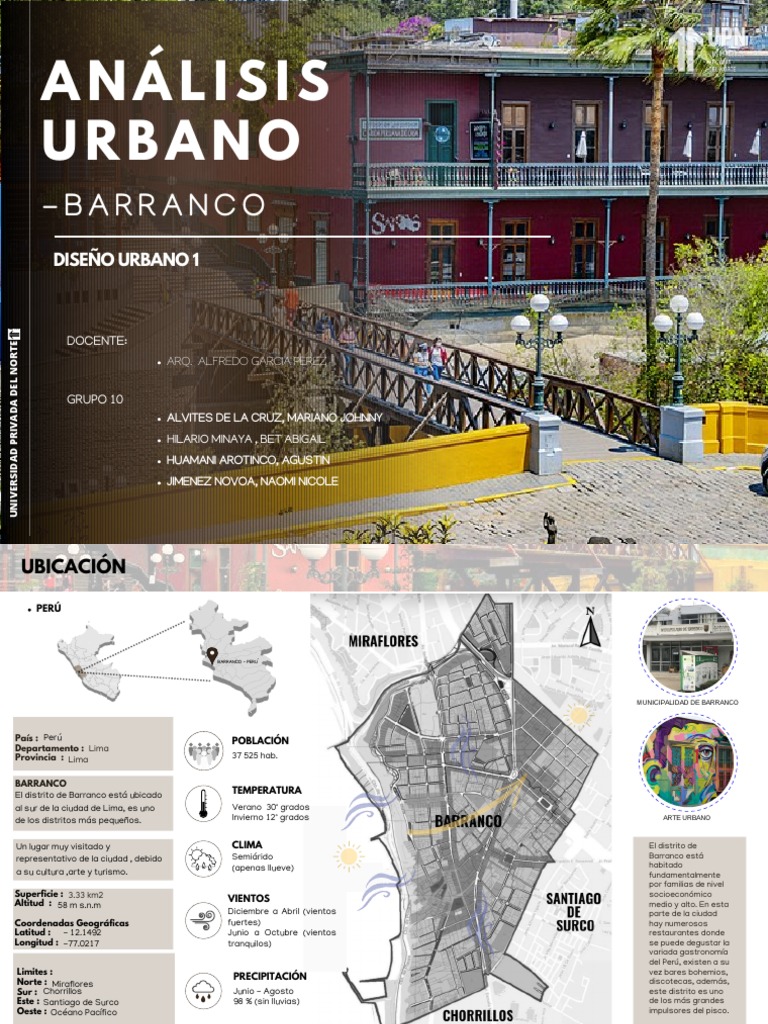Análisis Urbano - Barranco PDF | PDF | Lima