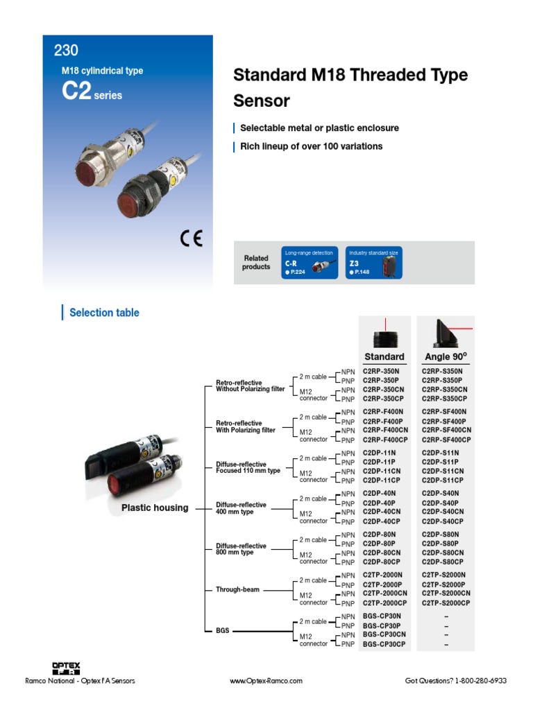 Optex - c2 - Brochure (SENSOR PARA ETIQUETADORA ENVASE) | Download Free ...