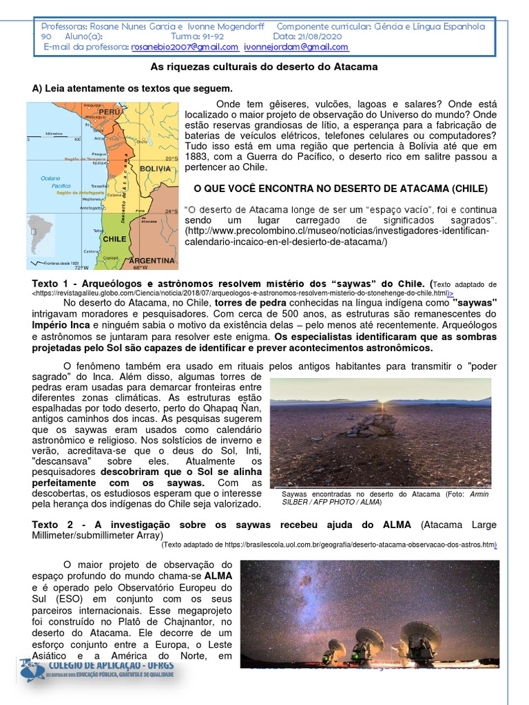 Saywas: Mistério Astronômico Inca | PDF | Chile | Deserto