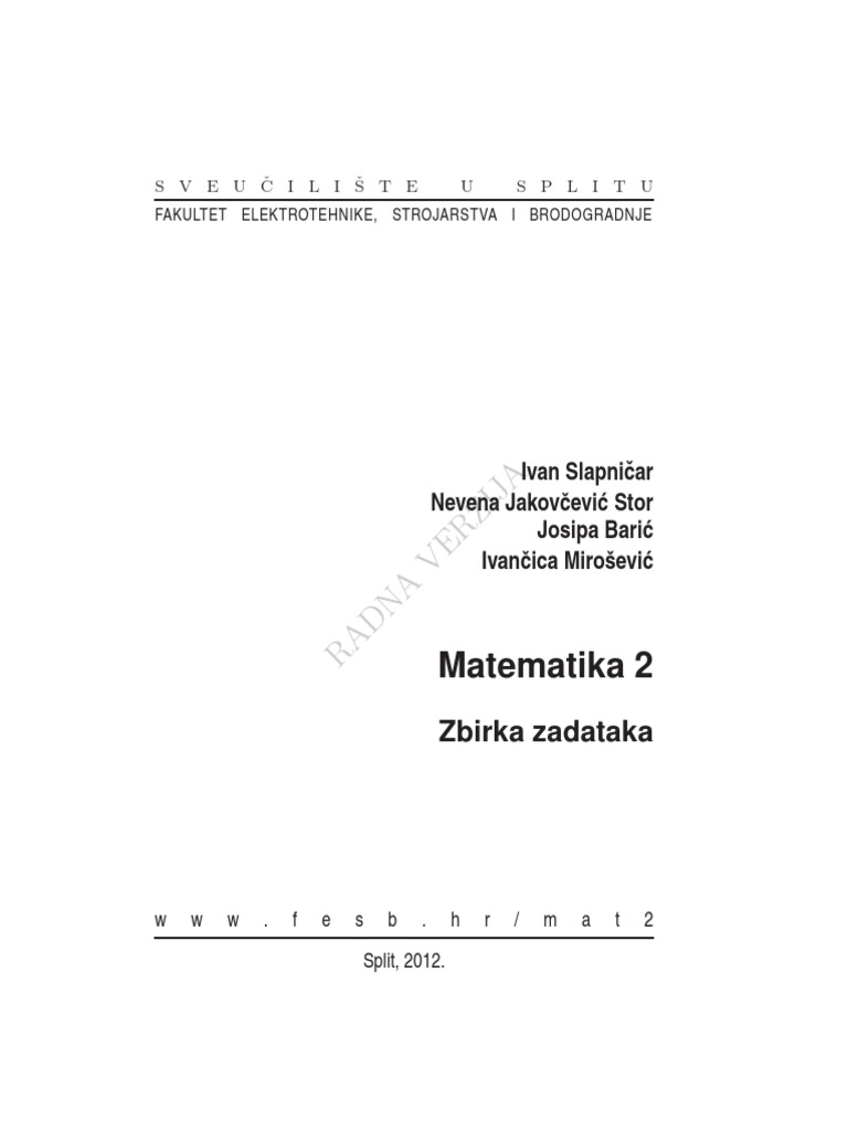Matematika 2-Zbirka | PDF