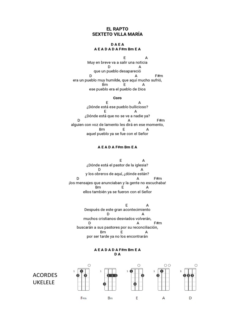El Rapto - Sexteto Villa María | PDF