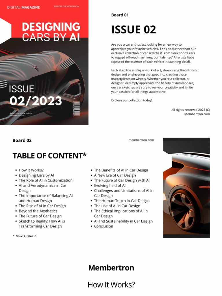 Designing Cars by AI - ISSUE 02 | PDF