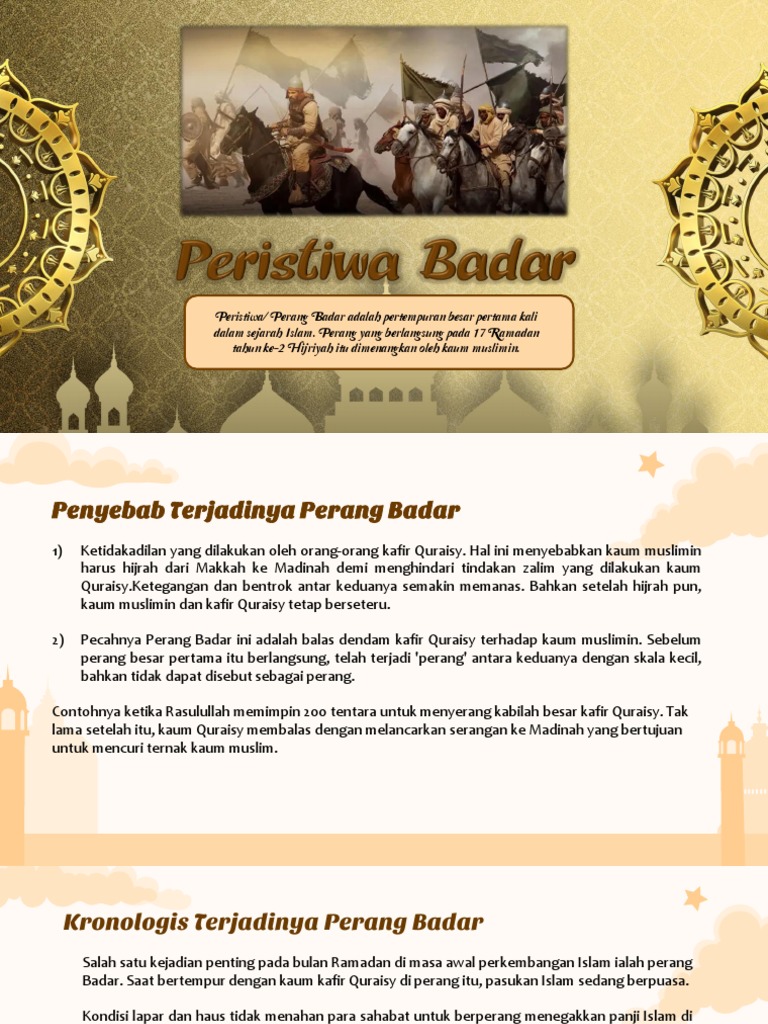 Sejarah dan Kemenangan Perang Badar | PDF | Perjalanan | Sejarah