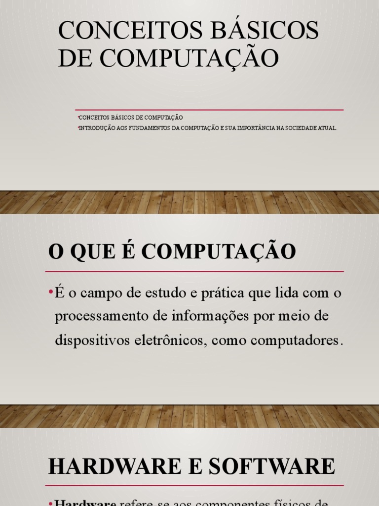 Conceitos Básicos de Computação - Slides | PDF