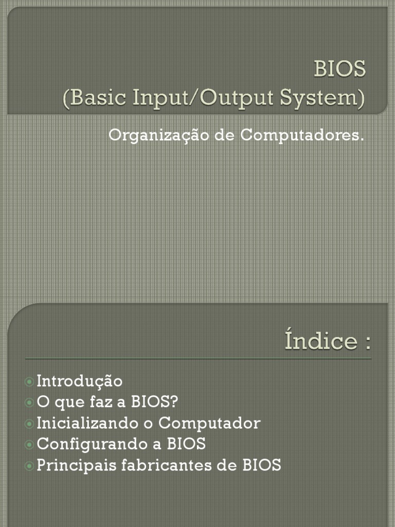 Tudo Sobre A BIOS | PDF | BIOS | Inicialização (informática)