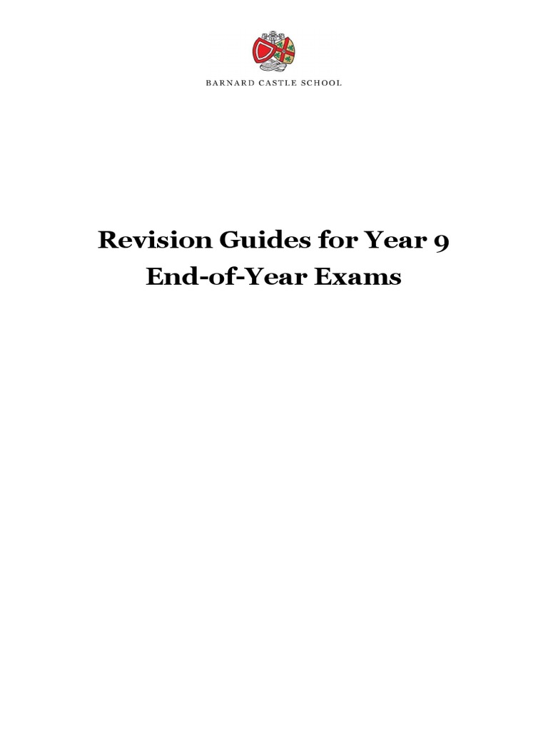 End-Of-Year Exam Revision Info (Yr9) | PDF | Waves | Numbers