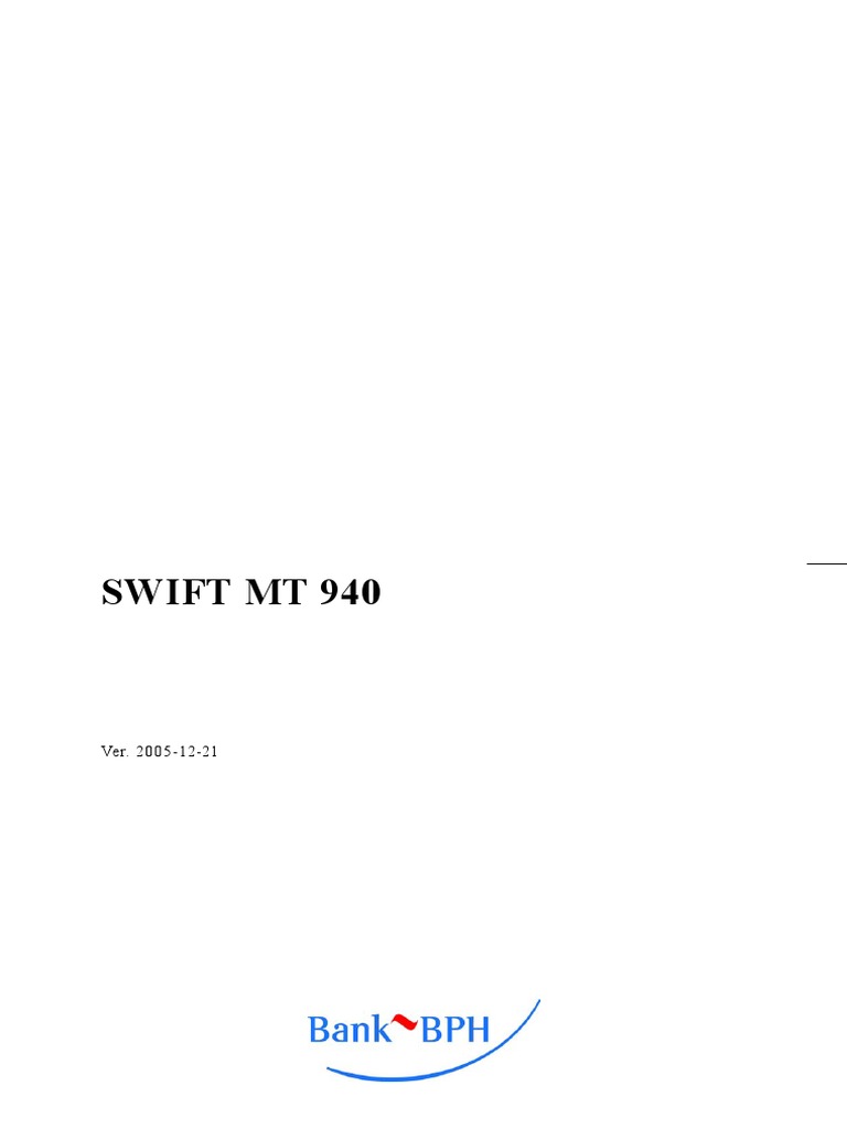 MT940 | PDF | Debits And Credits | Financial Services