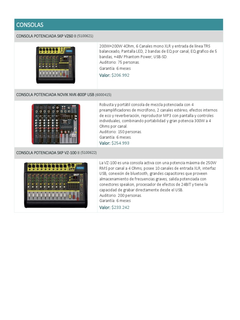 Someco-Product List 2022 | PDF | Micrófono | Altoparlante