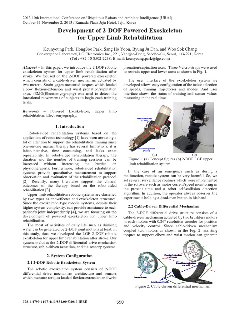 Development of 2-DOF Powered Exoskeleton For Upper Limb Rehabilitation | PDF | Anatomical Terms ...