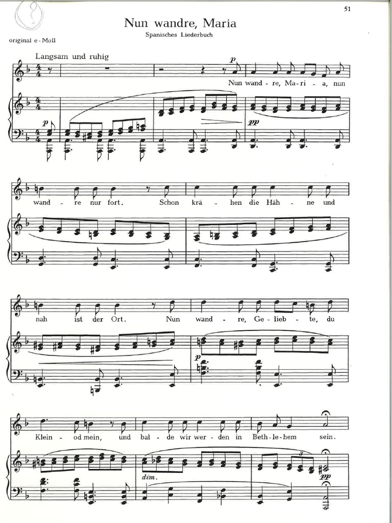 Wolf - Nun Wandre Maria | PDF