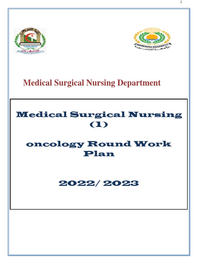 Oncology Round Work Plan 2022-2023 | PDF | Chemotherapy | Cancer