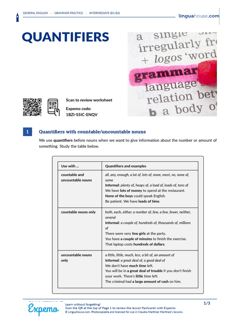 Quantifiers British English Student | PDF | Noun