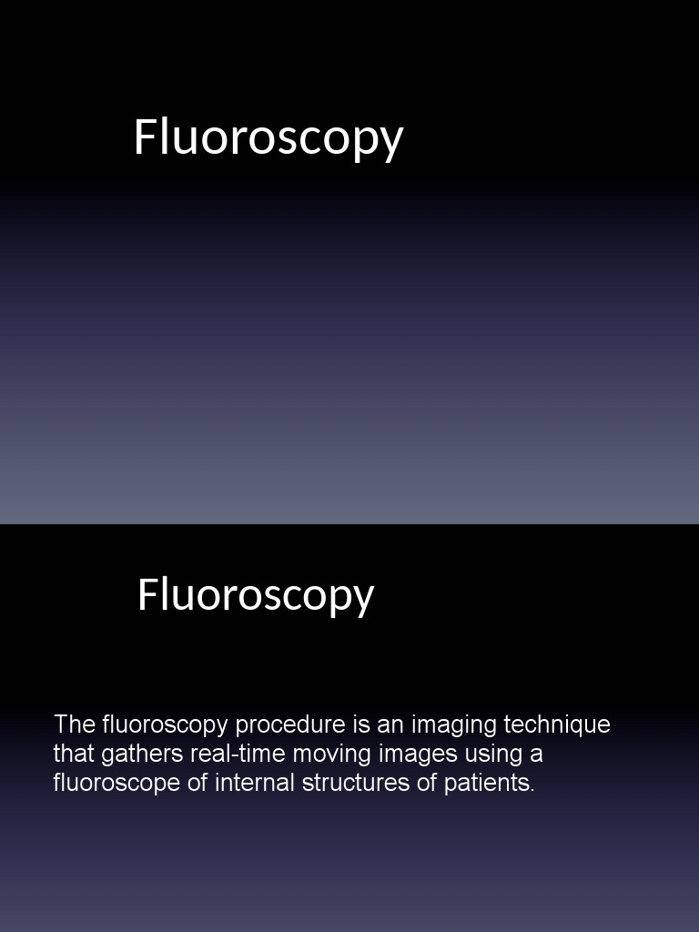 Fluoros | PDF | Radiography | X Ray