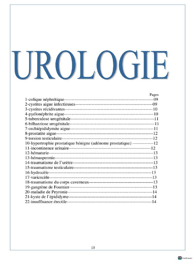 CAT - Urologie | PDF