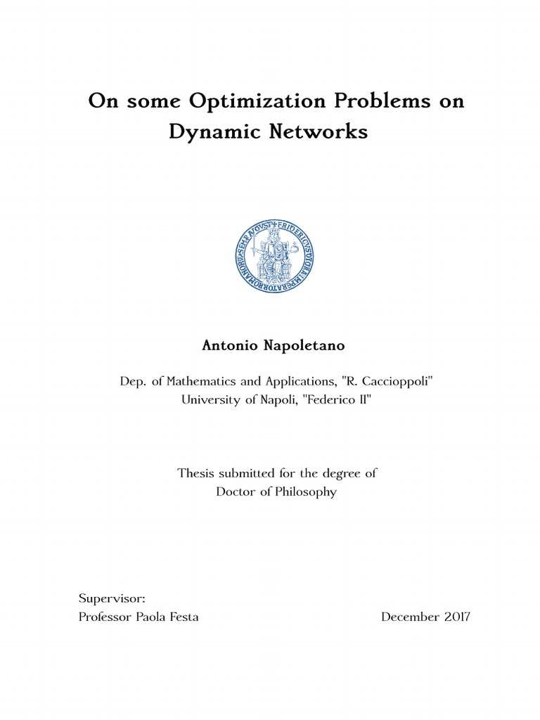 Thesis Antonio Napoletano | PDF | Theoretical Computer Science | Discrete Mathematics