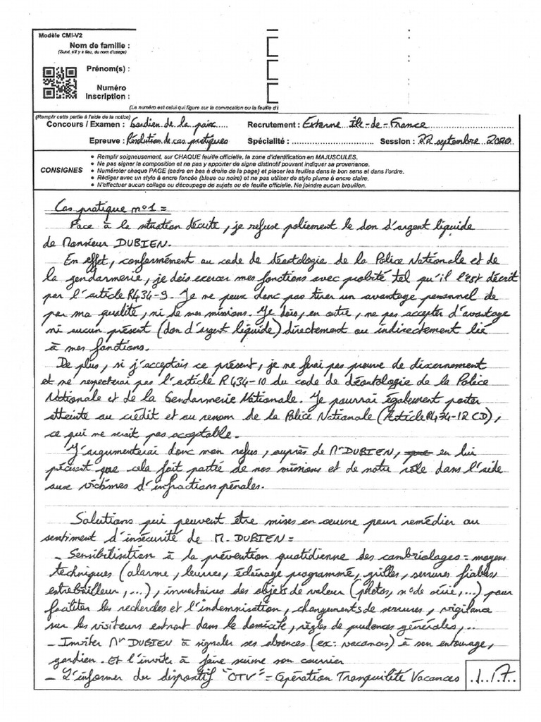 2020 Cas Pratique GPX Ext Meilleure Copie | PDF