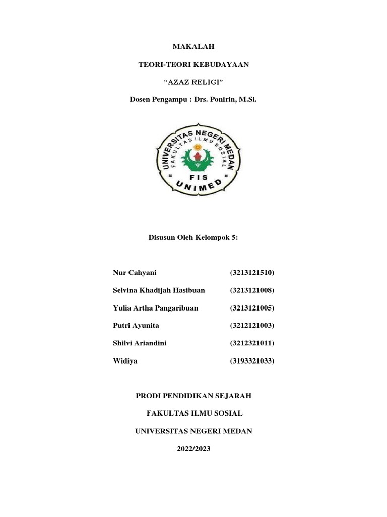 Teori Kebudayaan: Azaz Religi | PDF | Agama & Spiritualitas