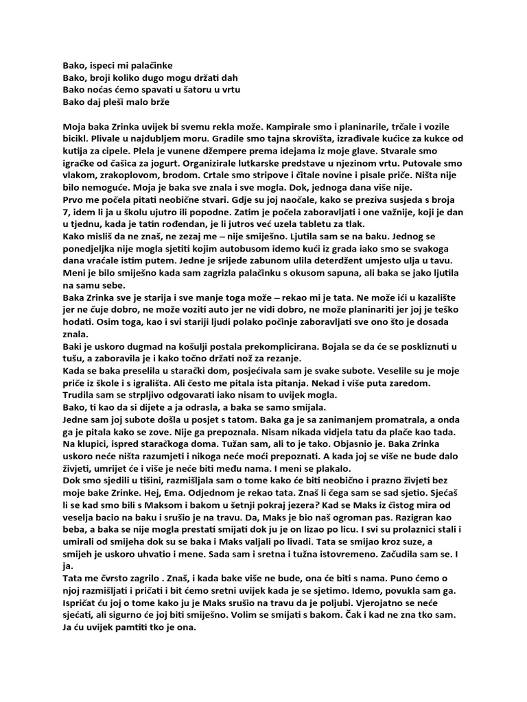 Moja Baka Ne Zna Tko Sam | PDF