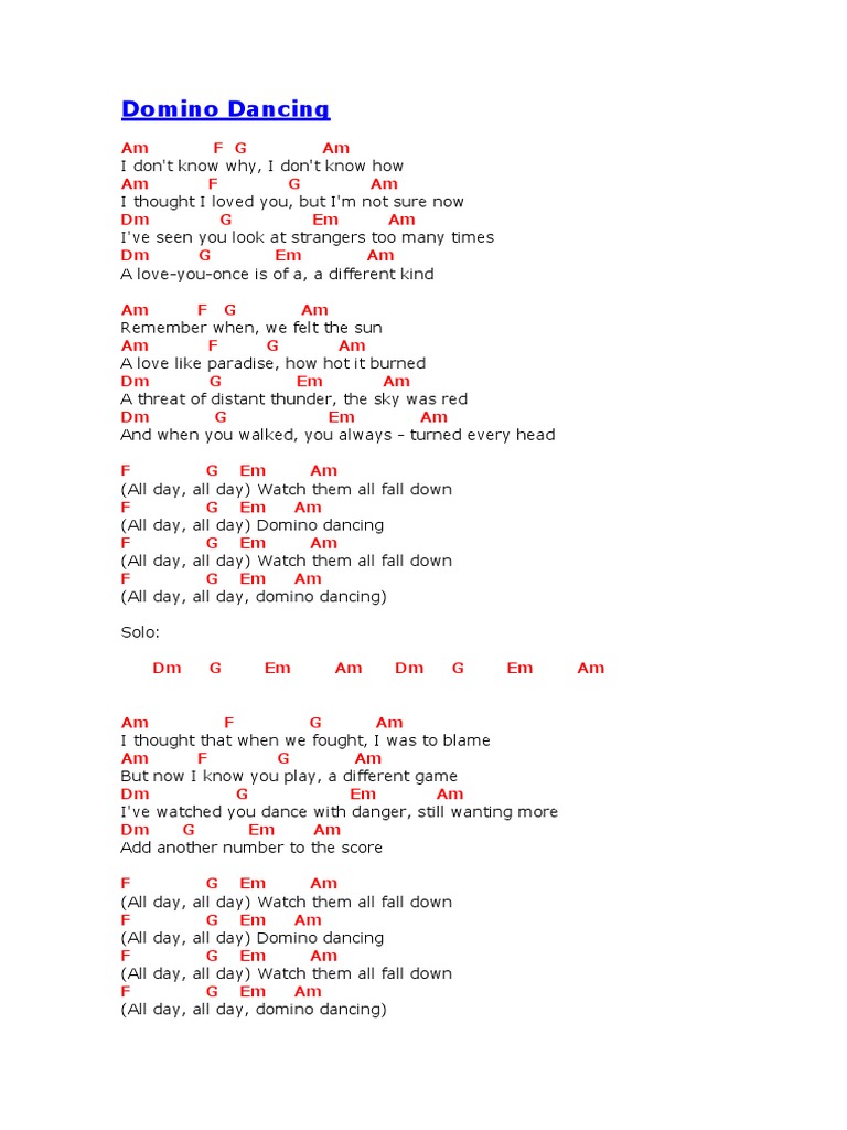 Domino Dancing | PDF