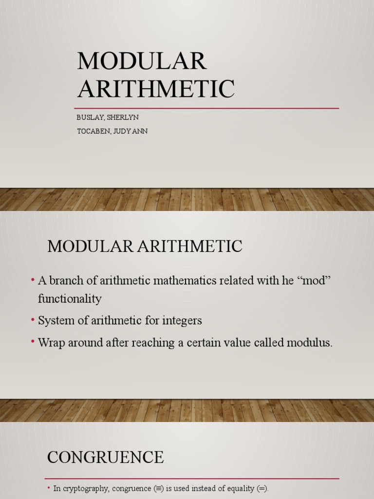 Modular Arithmetic | PDF Modular Arithmetic | PDF